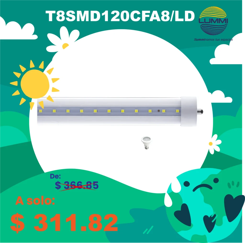 Lámpara T8 LED SMD Slim FA8 Paq 5pzs - Iluminate Queretaro